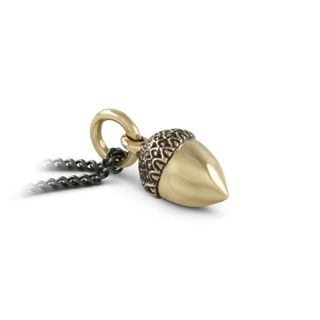 Acorn Necklace - Bronze Acorn Pendant - Etsy