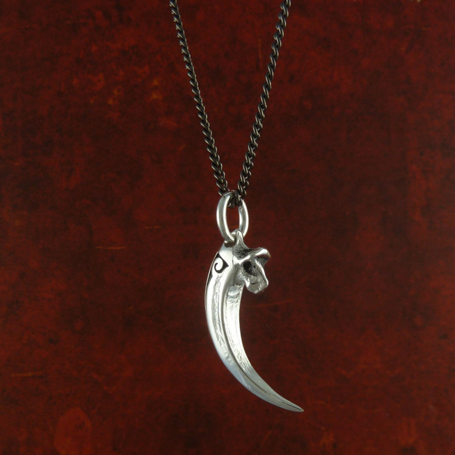 Raven Talon Necklace Antique Silver Bird Talon Pendant | Etsy