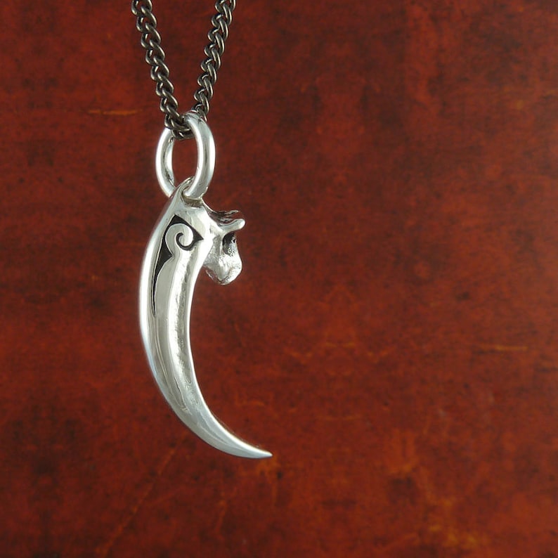 Raven Talon Necklace Antique Silver Bird Talon Pendant - Etsy
