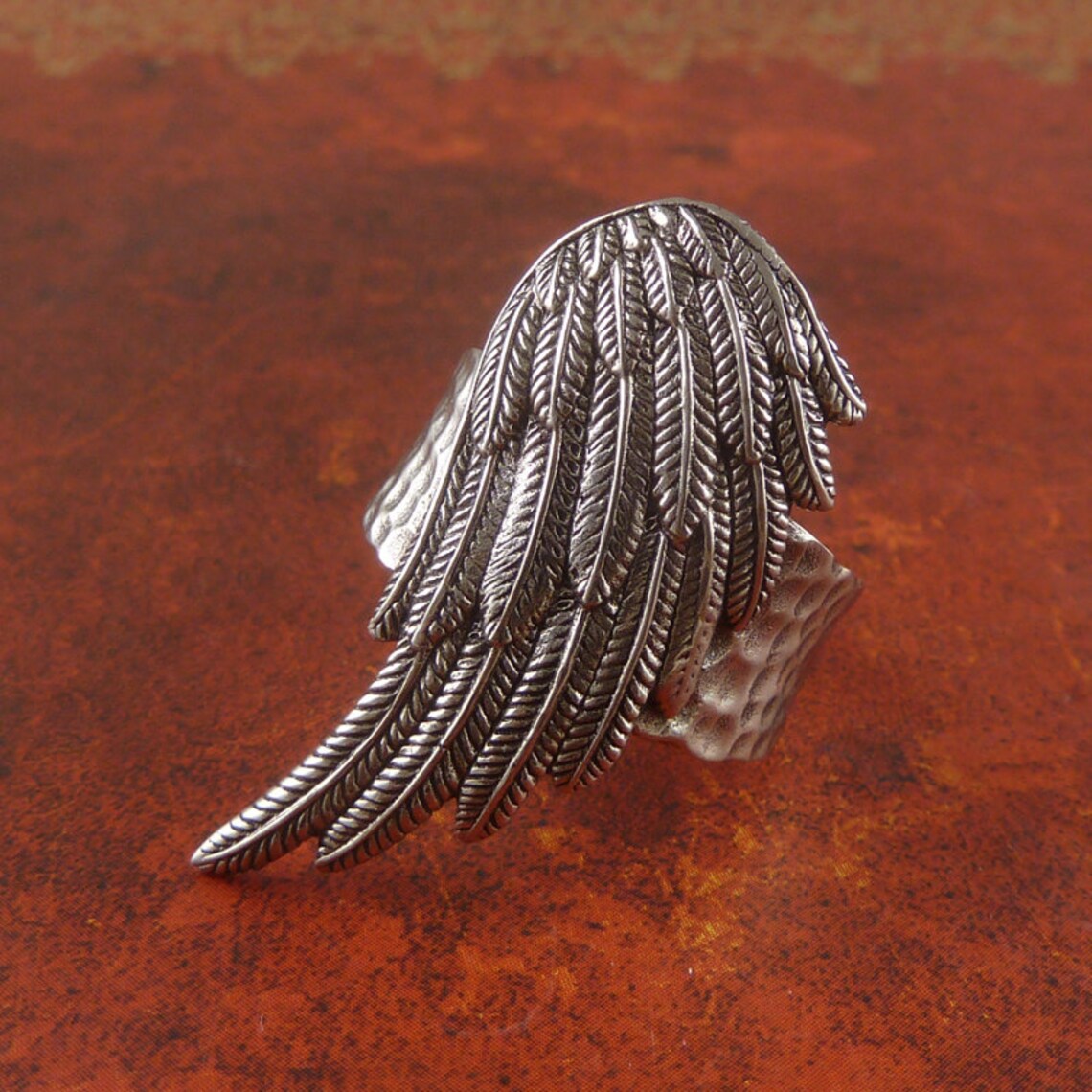 Wing Ring White Bronze Wing Ring - Etsy