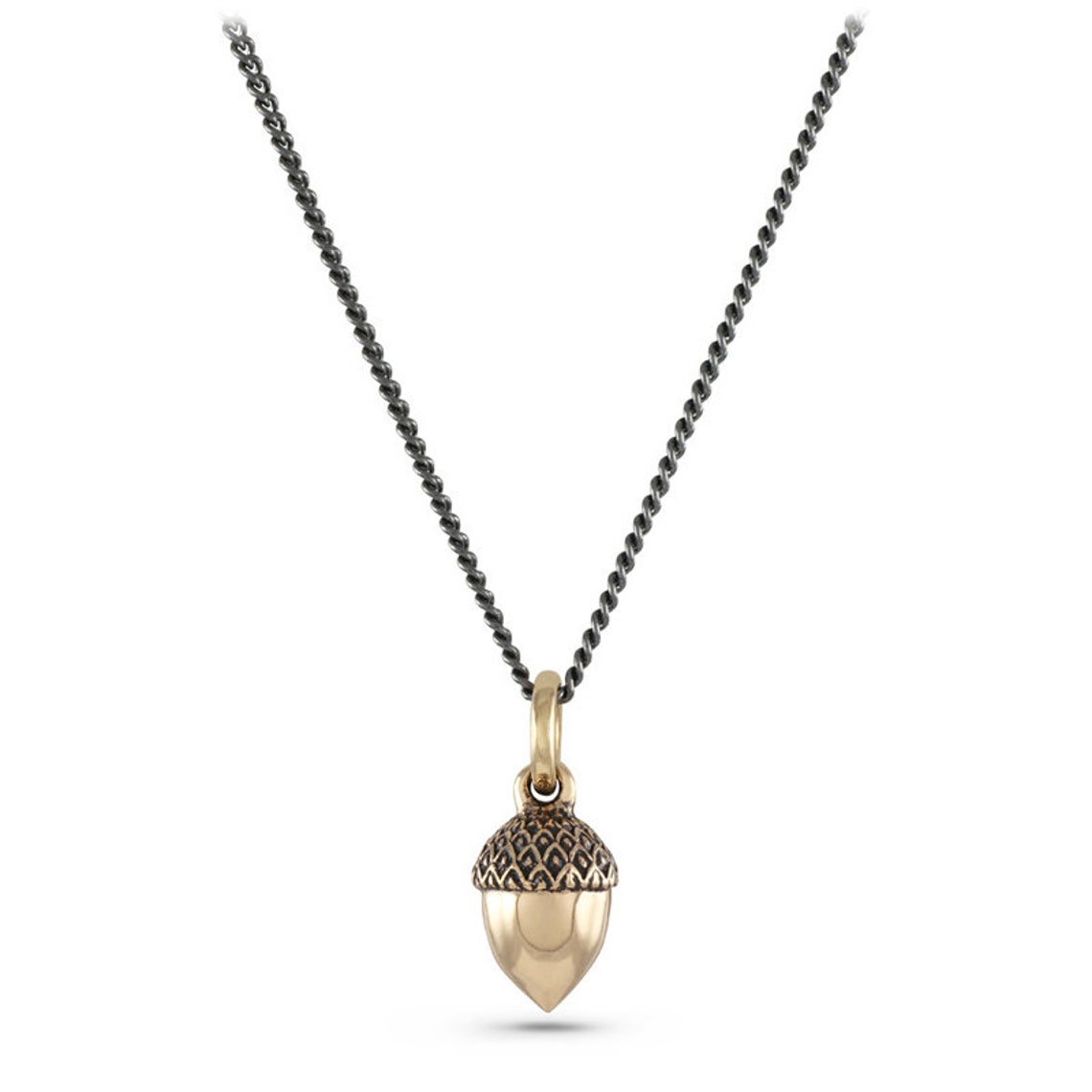 Acorn Necklace Bronze Acorn Pendant | Etsy