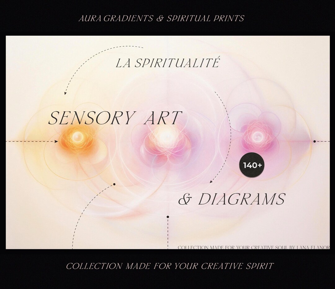 Aura Gradient Backgrounds - Spiritual Mindfulness Infographic Diagrams ...