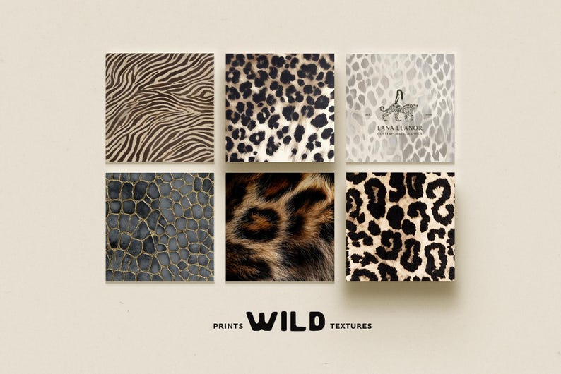 Wild Animal Print Textures – 160 Leopard, Tiger, Fur Backgrounds and ...