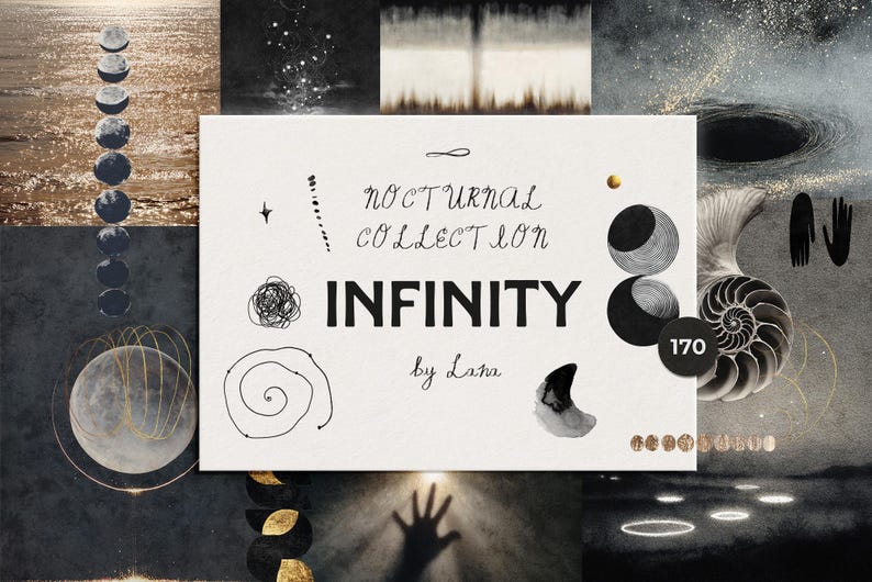 Infinity Celestial Clipart - Spiritual Backgrounds - Mystic Symbols ...