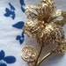 Monet Gold Tone Flower Pin Rose Brooch Monet Collectible Gold Filigree ...