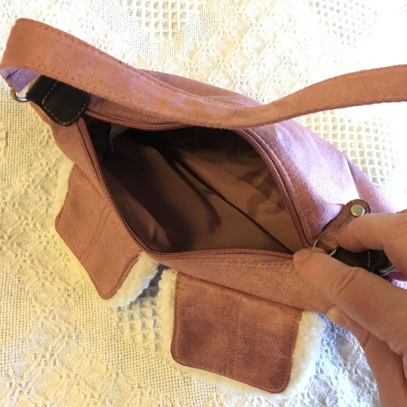 Rose Handbag Vintage Mudd Designer Bag With 4 Outer Flap Velcro Pockets ...