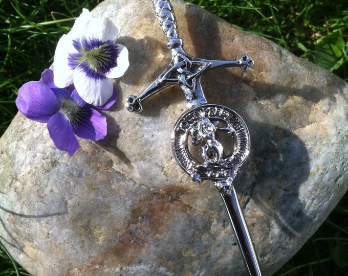 Scottish Clan Crest Kilt Pin Celtic Sword Brooch Murray Clan Mermaid ...
