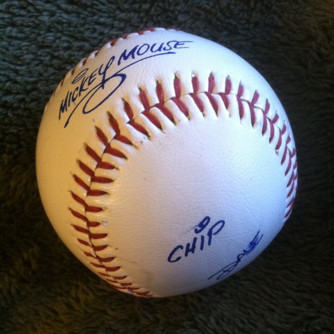 Walt Disney Baseball Vintage Collectible Signed by Mickey Mouse Goofy ...
