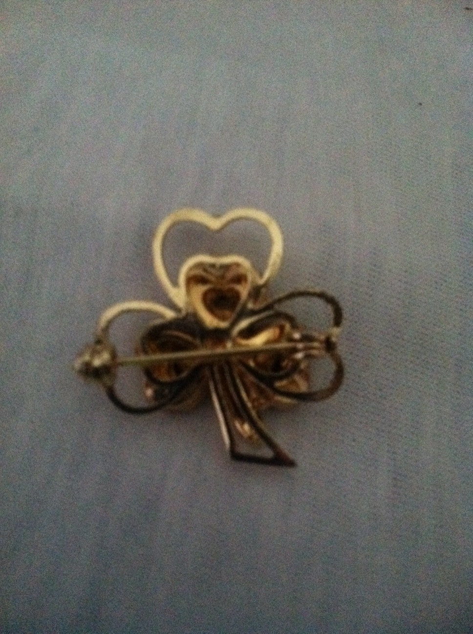 Shamrock Pin Vintage Irish Cultural Brooch St. Patrick's Day Gift Amber ...