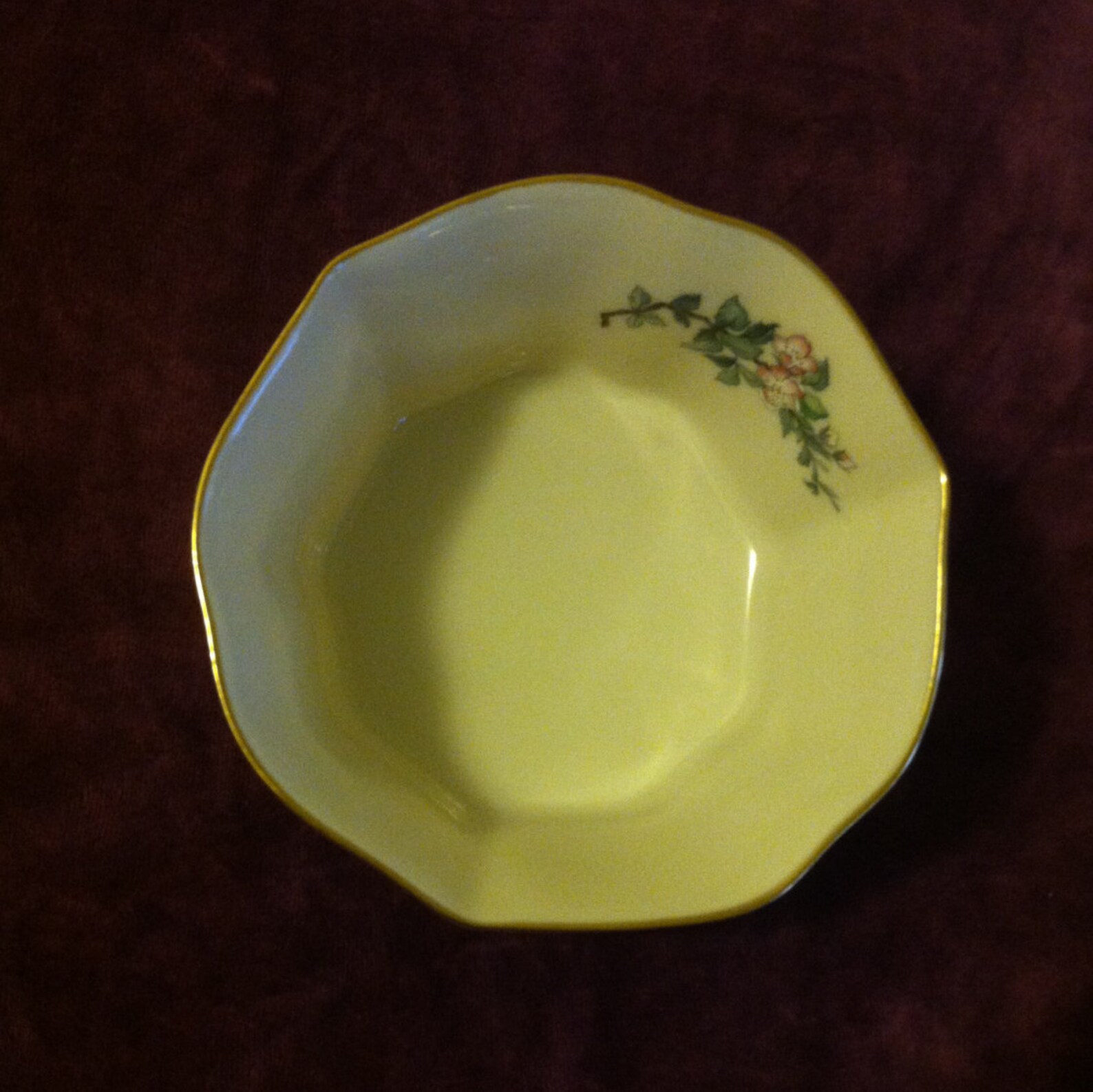 Lenox Serenade Pattern Fluted Bowl With Song Bird on Dogwood Branch ...