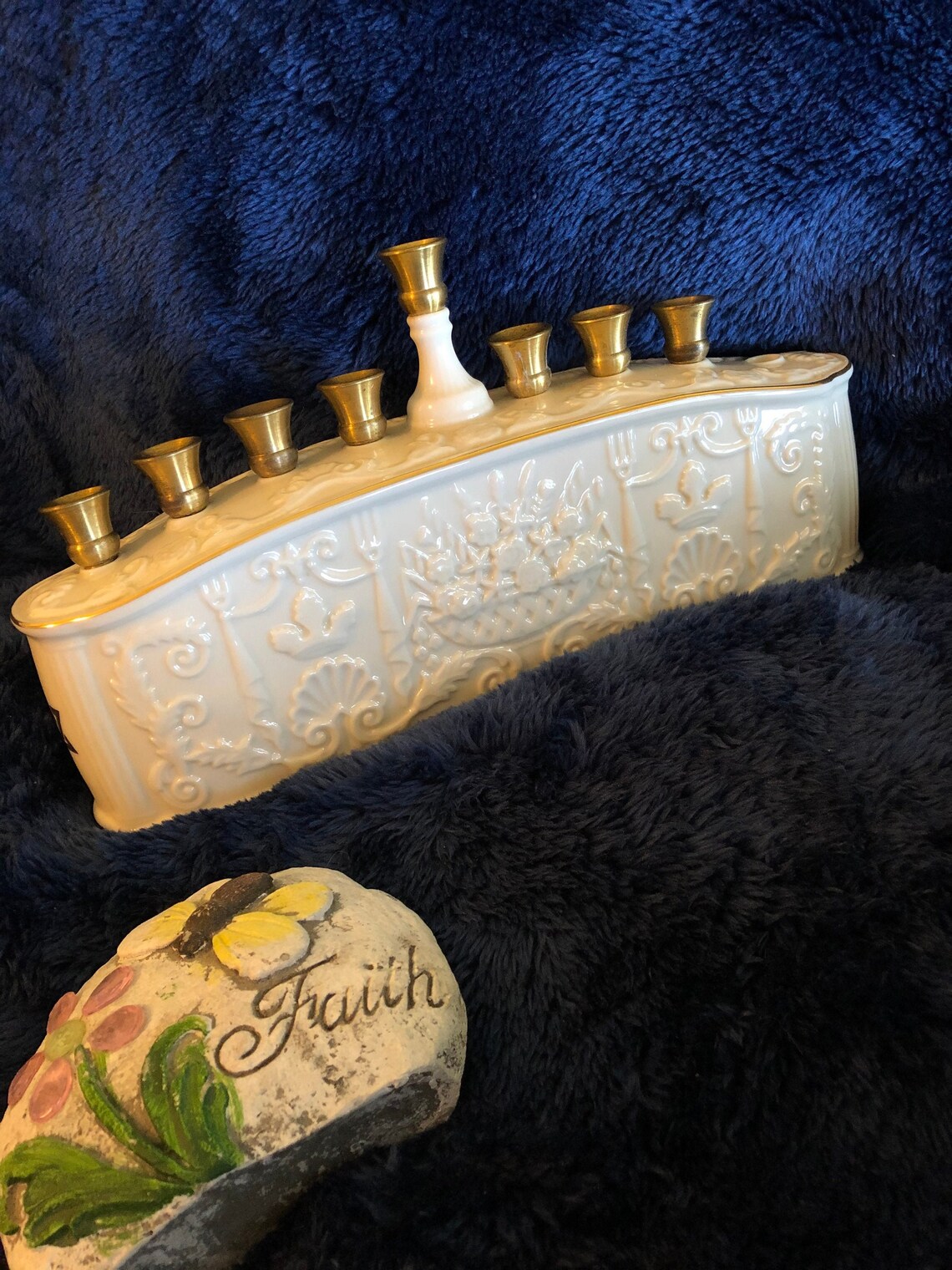 Jewish Menorah Lenox Vintage Judaic Collection Porcelain - Etsy