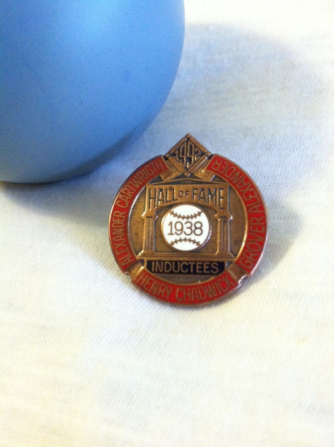 Baseball Hall of Fame Press Pin 1938 Inductees Grover Alexander Henry ...