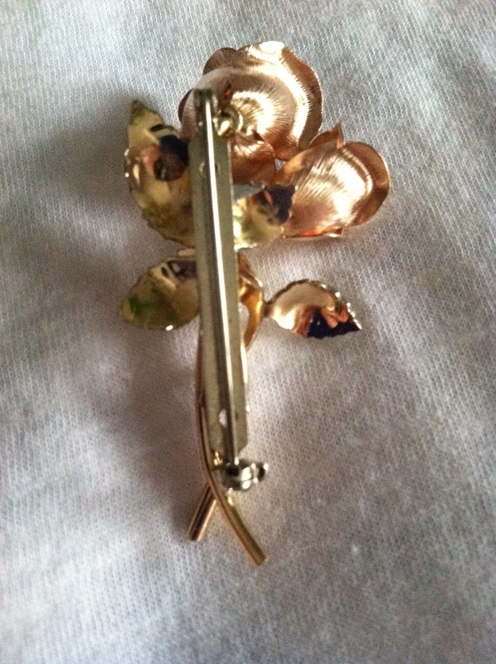 Rose Pin Pink and Gold Rose Brooch Flower Jewelry Vintage - Etsy