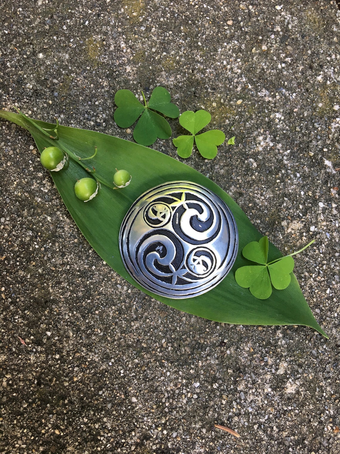 Celtic Swirl Brooch St Justin Cornwall Signed Pin Vintage | Etsy