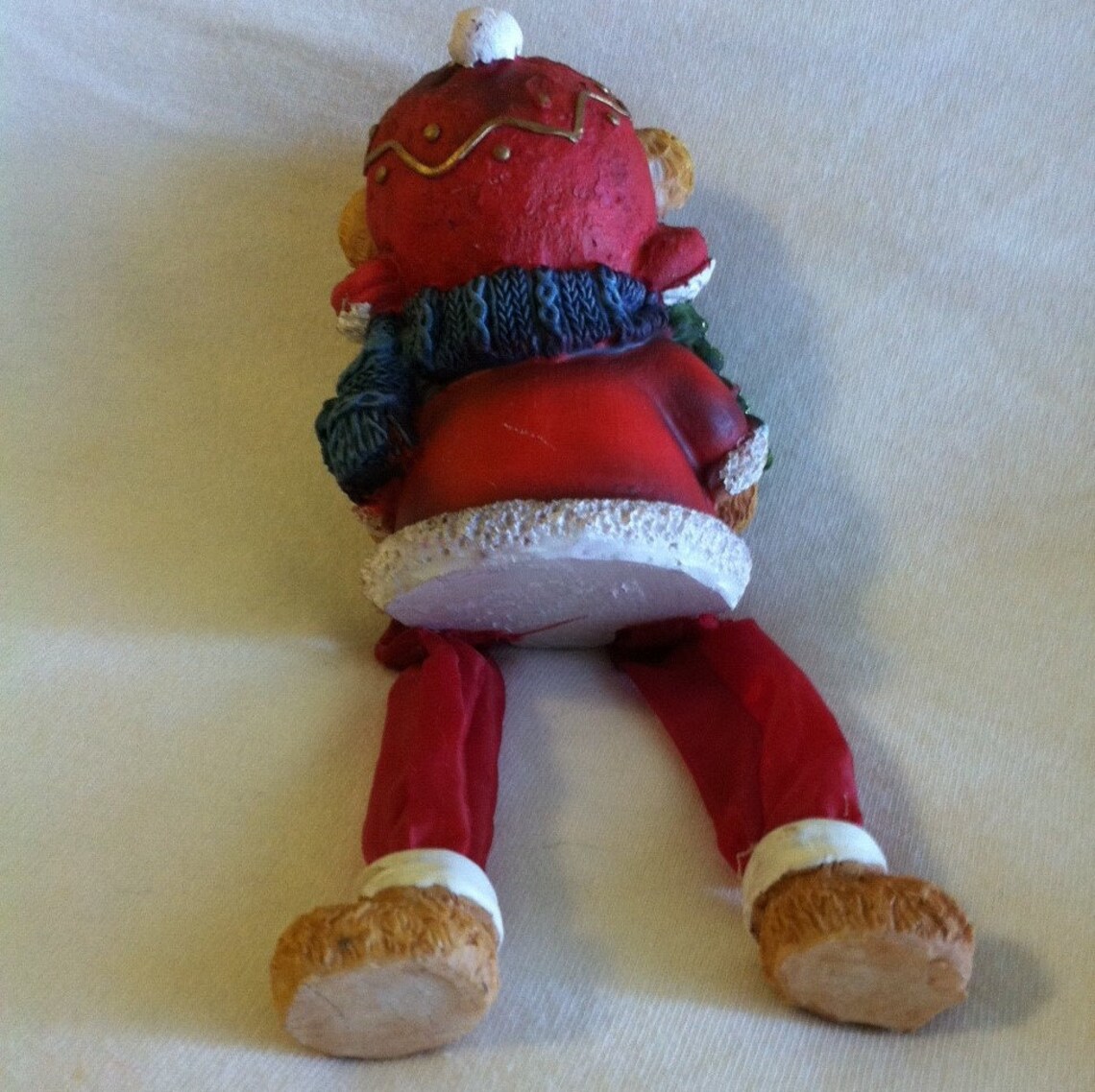 Christmas Bear Shelf Sitter Bear Dressed in Red White and | Etsy