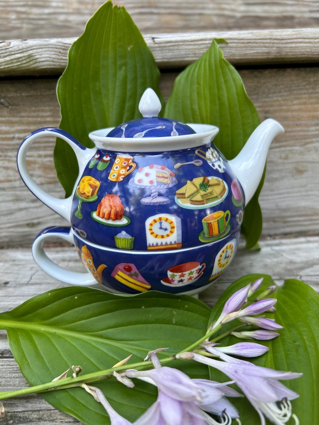 Tea Party Design Stacking Tea for One Set Vintage Whittard of Chelsea ...