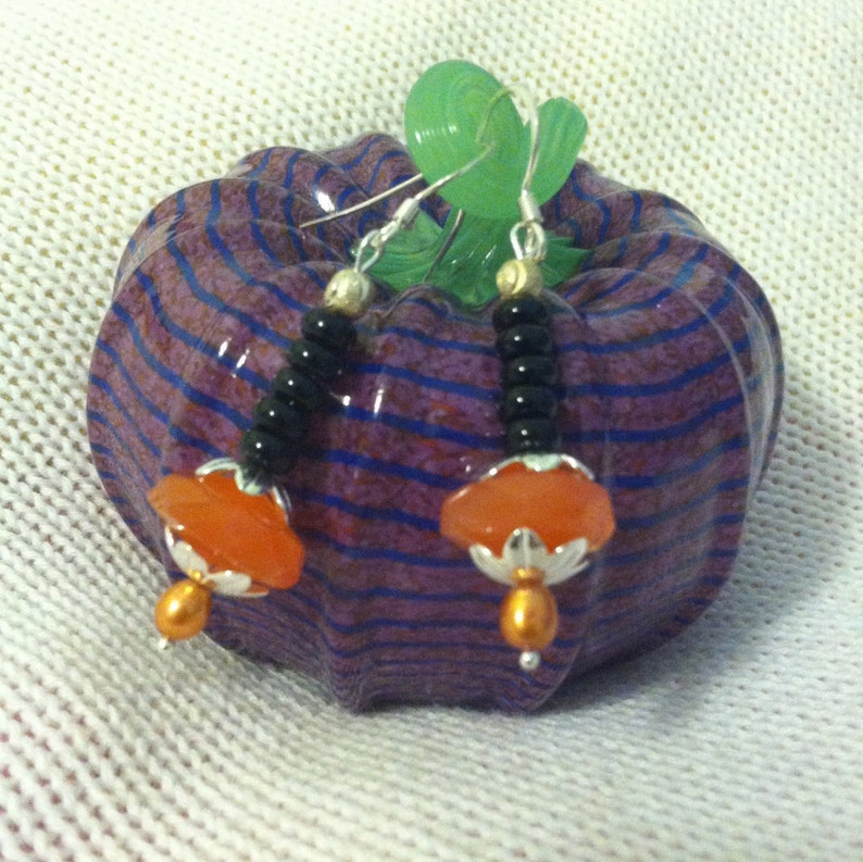 Black Orange and Sterling Silver Fall Winter Theme Jewelry Fun All ...