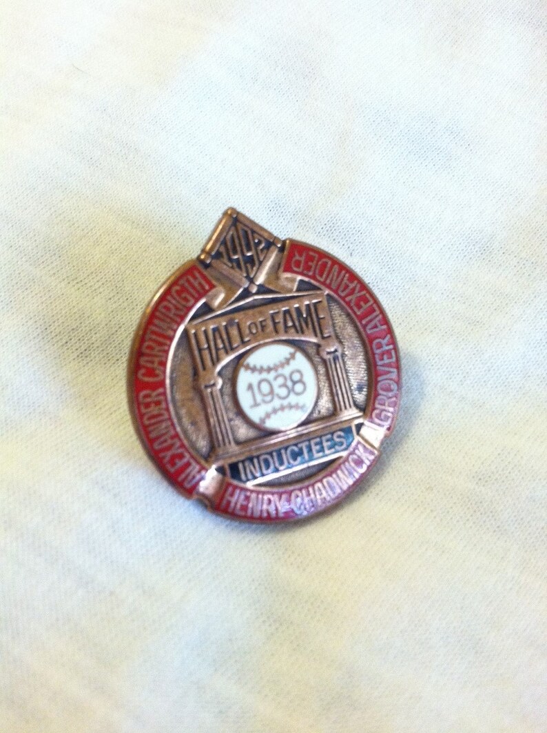 Baseball Hall of Fame Press Pin 1938 Inductees Baseball Pin Grover ...