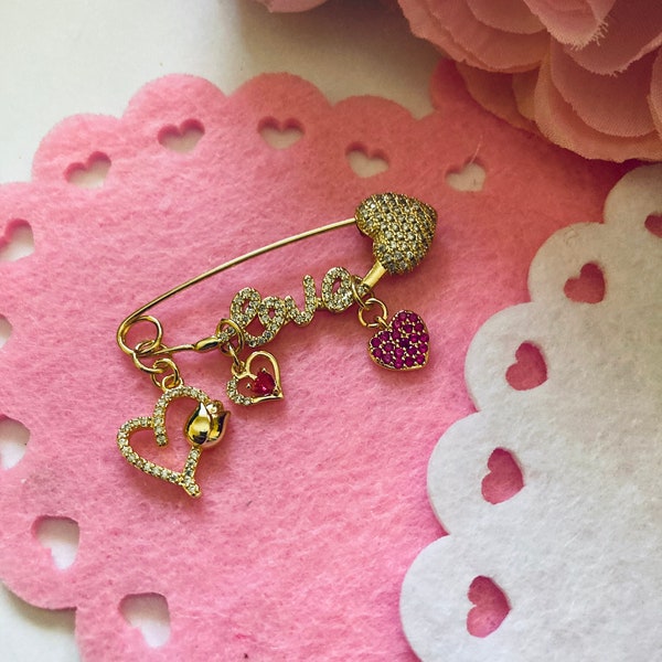Heart Safety Pin - Etsy