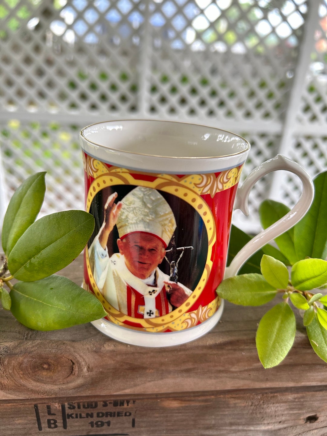 Pope John Paul II Commemorative Bone China Mug Catholic Religious ...