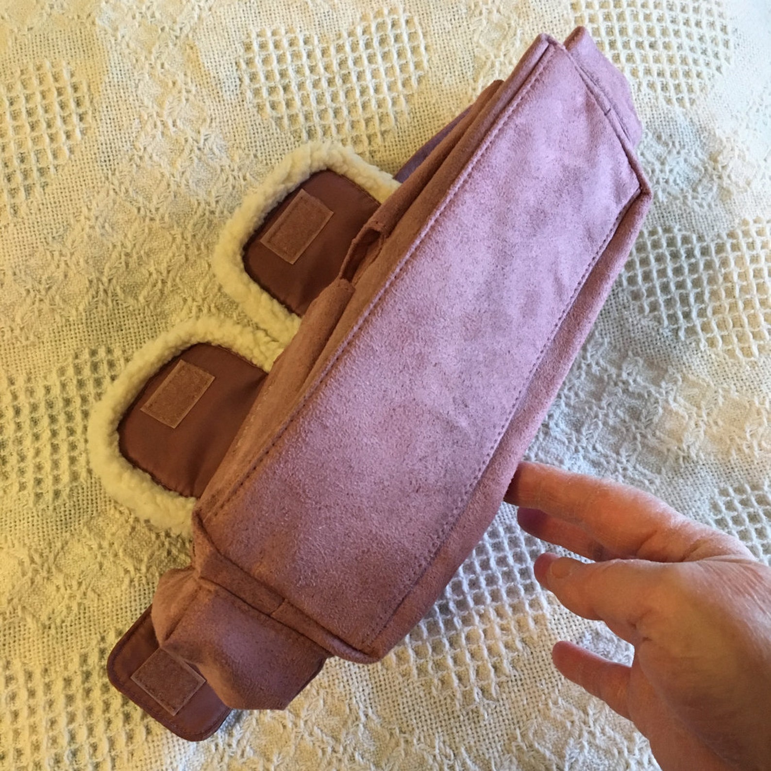 Rose Handbag Vintage Mudd Designer Bag With 4 Outer Flap Velcro Pockets ...