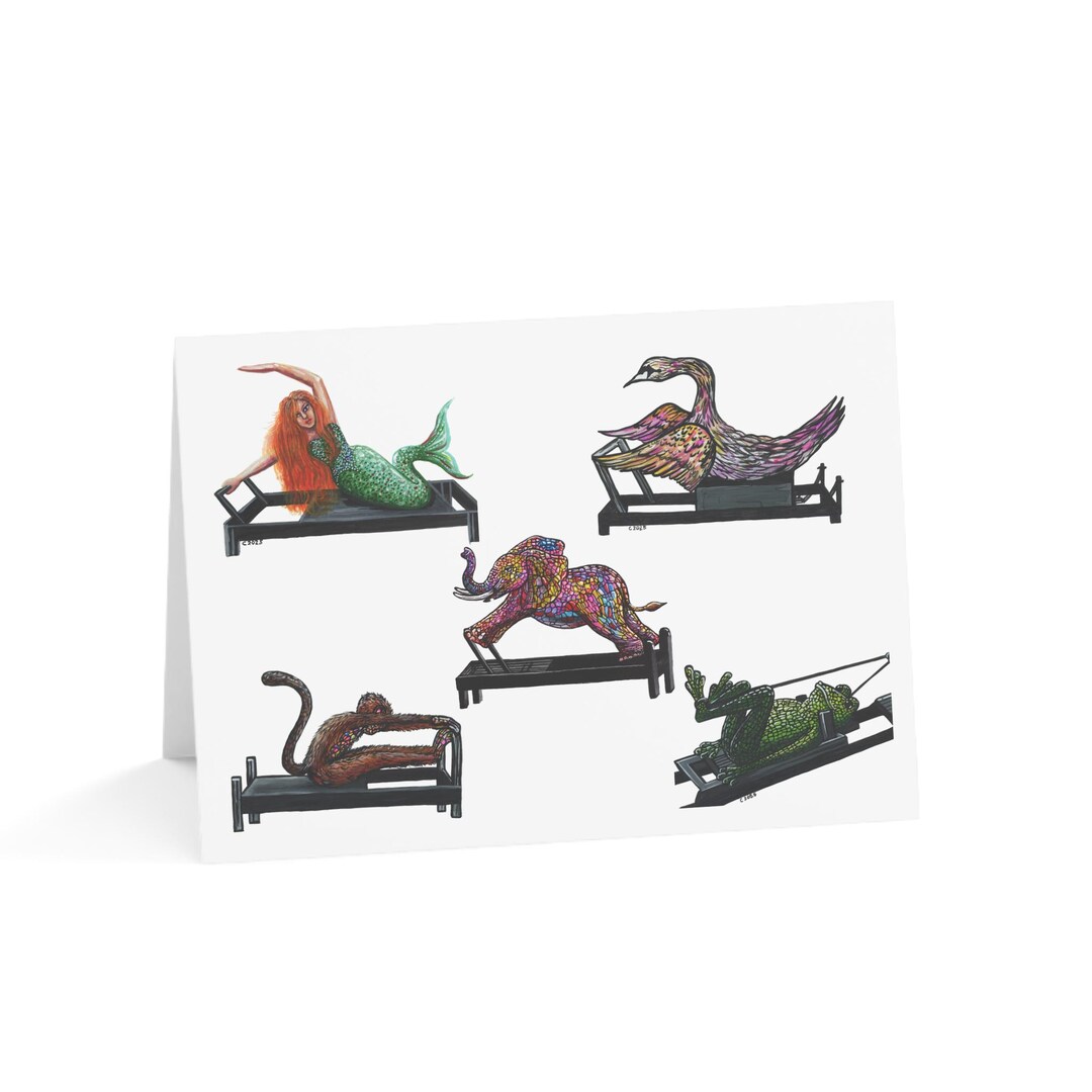 Greeting Cards Pilates Animals, 10 Pack - Etsy