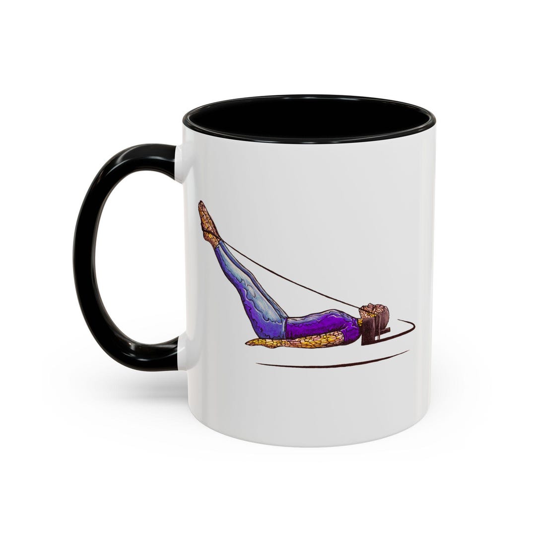 Coffee Mug Pilates Reformer FEET IN STRAPS - Etsy