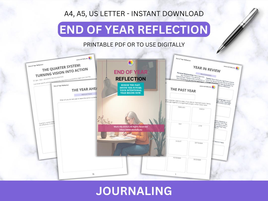 Year in Review - Printable Annual Review (PDF) - Etsy