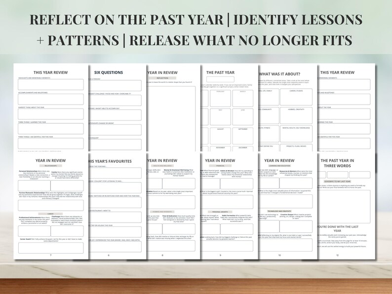 2026 New Year Reflection Printable: Resolutions, Journal Prompts (PDF ...