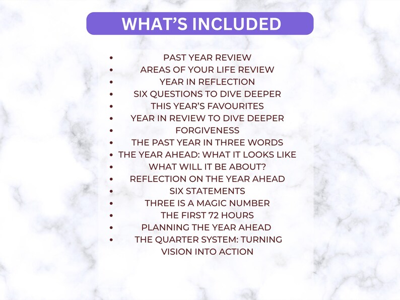 Year in Review - Printable Annual Review (PDF) - Etsy