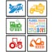 Vehicles Printable Wall Art Set of 6 8x10 and 11x14 Prints - Etsy
