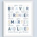 Winnie the Pooh Quote Print You Are Braver Stronger Smarter and Loved ...