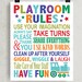 Playroom Rules PRINTABLE Wall Art, 8x10 11x14 16x20 A1 Digital Download ...