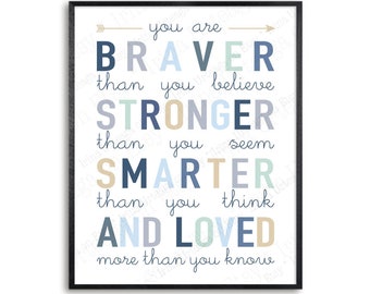 You Are Braver Quote - Etsy