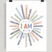 I Am Affirmation Words PRINTABLE Wall Art Print for Kids | Etsy