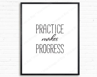 Practice Makes Progress Print - Etsy