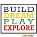 Build Dream Play Explore Printable Sign, Colorful Playroom Decor, Wall ...