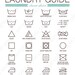 Printable Laundry guide for Laundry Room decor 8x10 11x14 | Etsy