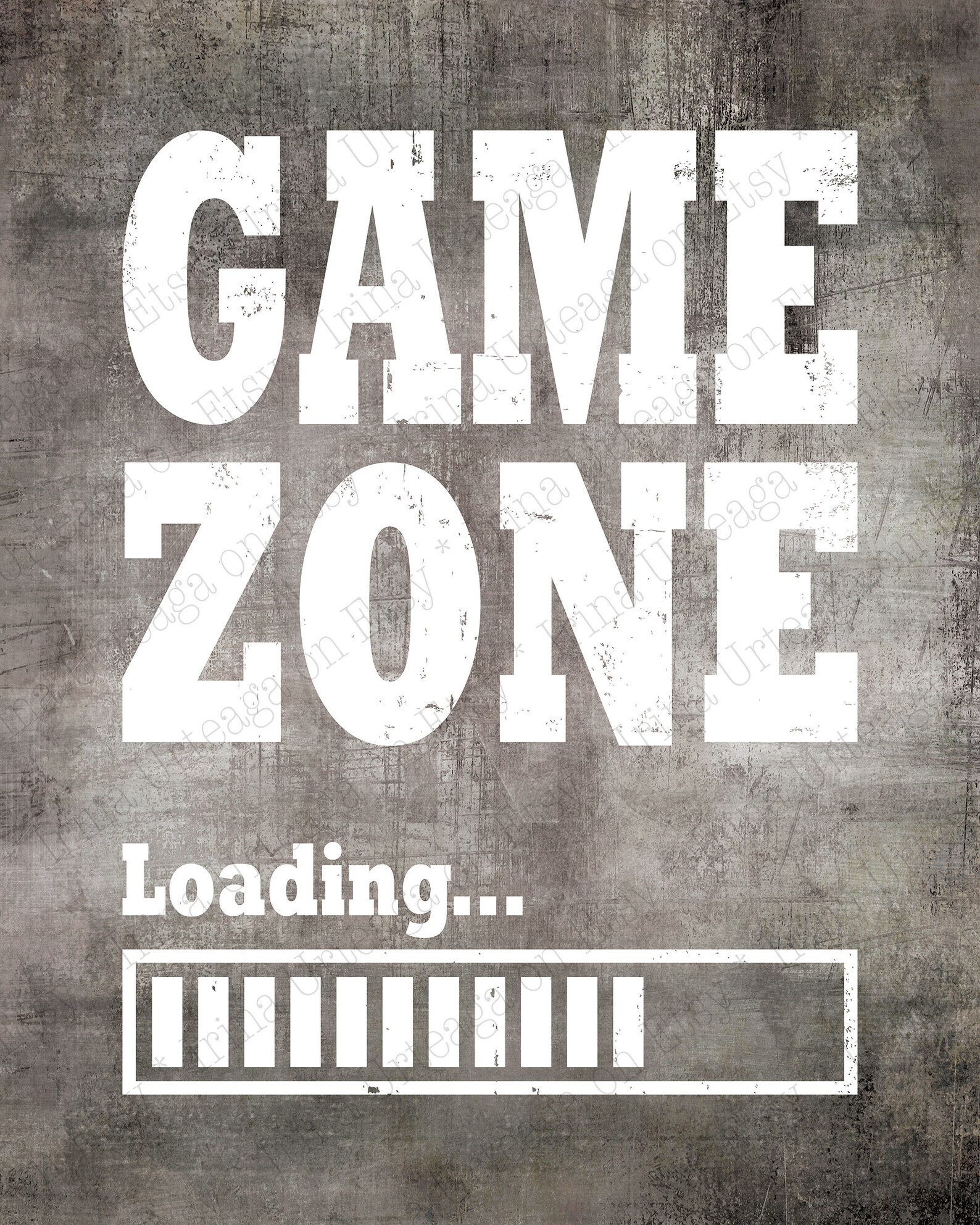 Game Zone Sign Printable Wall Art for Teen Boy Gaming Room | Etsy