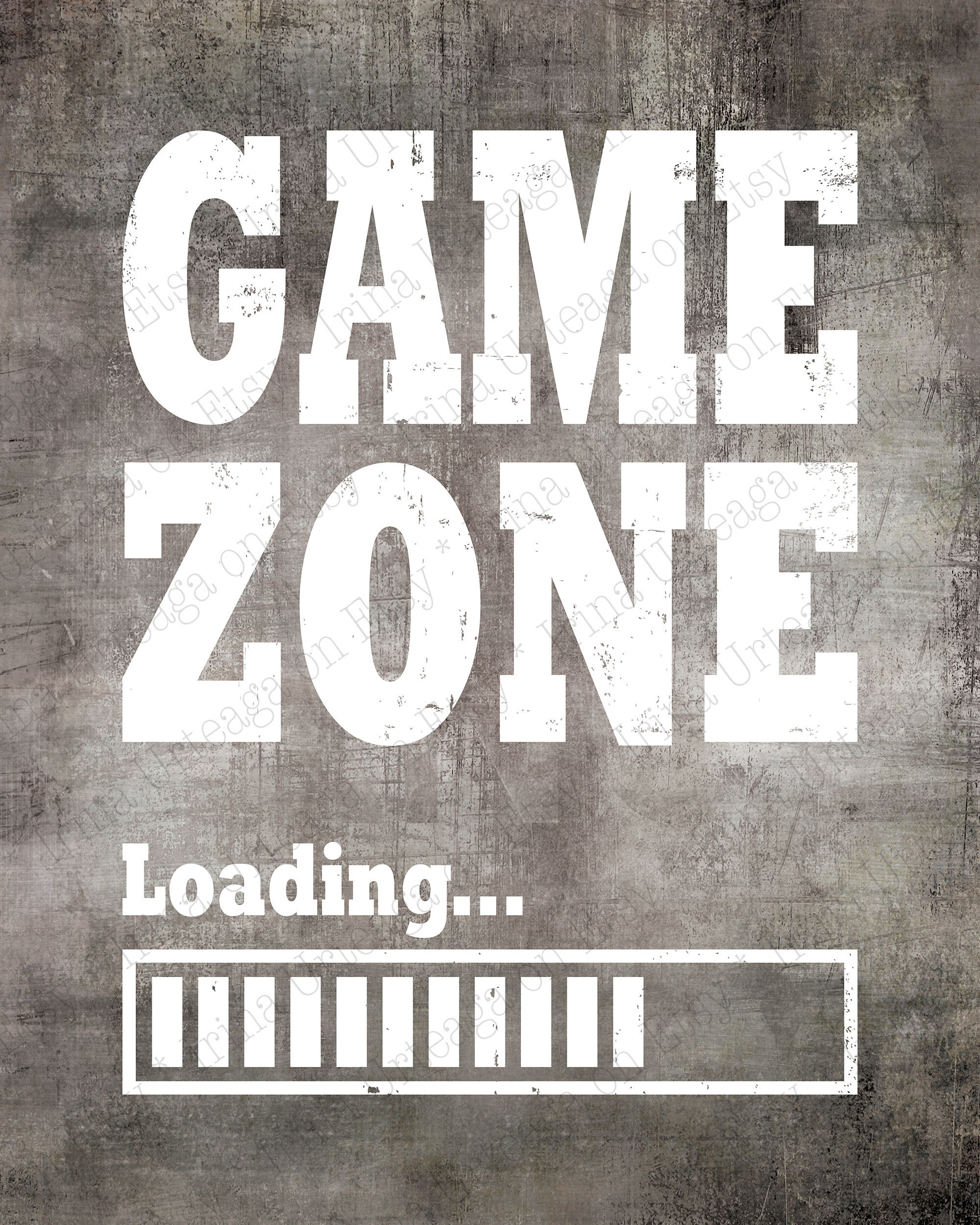 Game Zone Sign Printable Wall Art for Teen Boy Gaming Room | Etsy