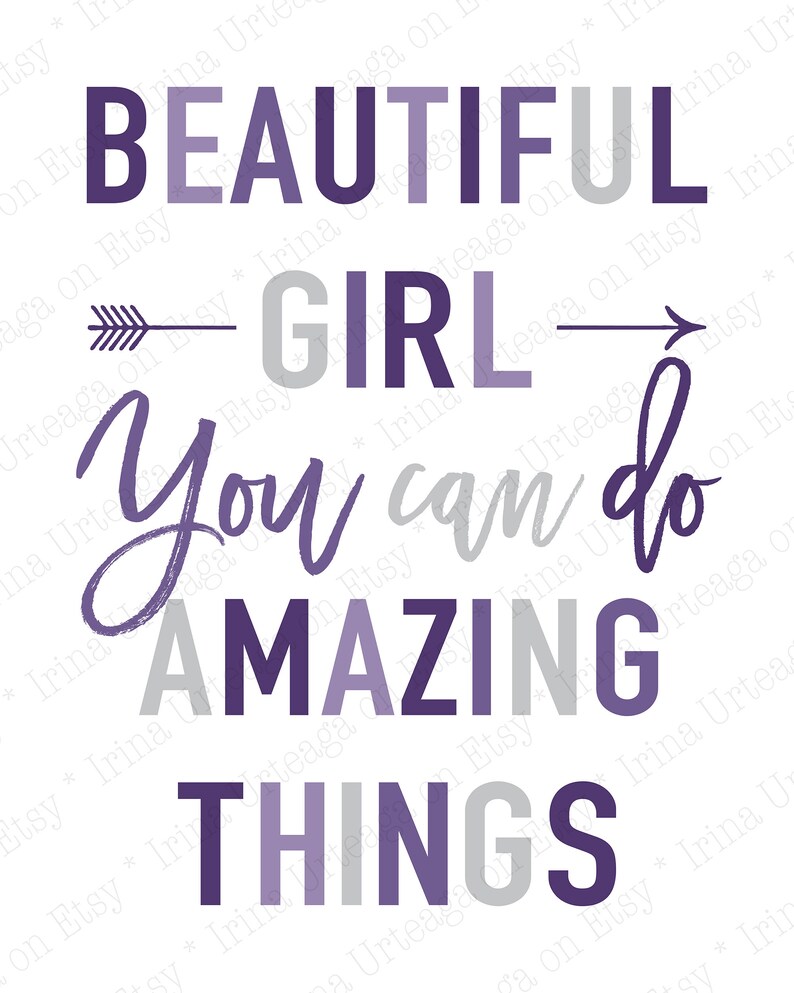 You Can Do Amazing Things Printable Posters DIY Girl Room | Etsy