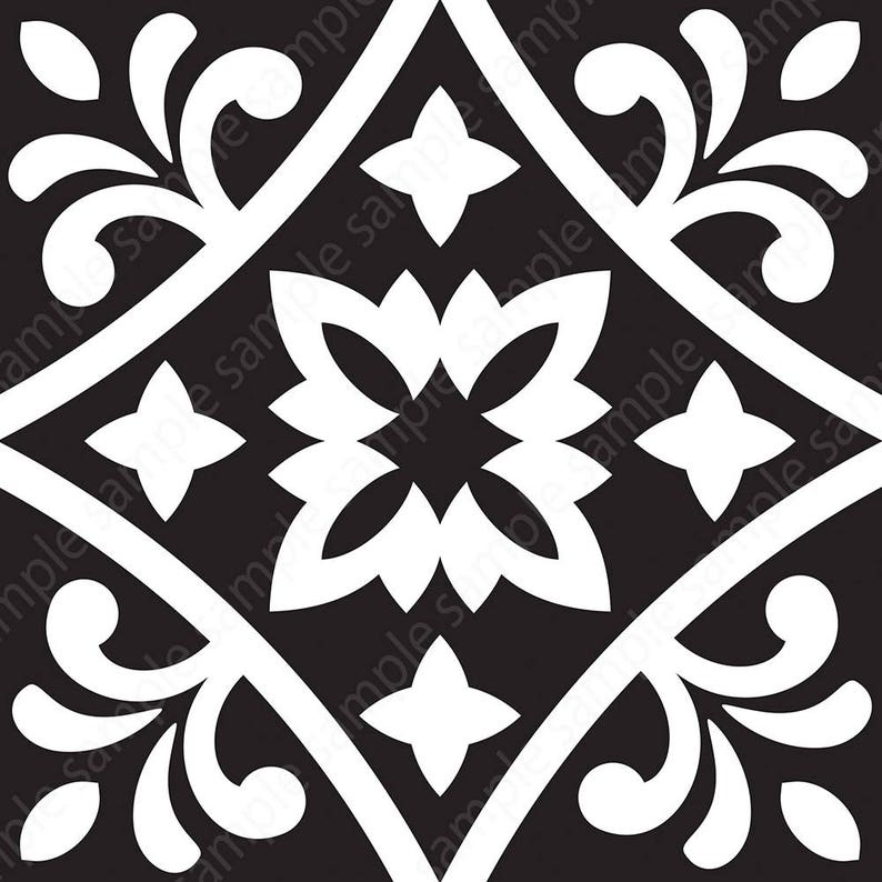 Black & White Tiles Printable Wall Art Set – Instant Download (set of 4 ...