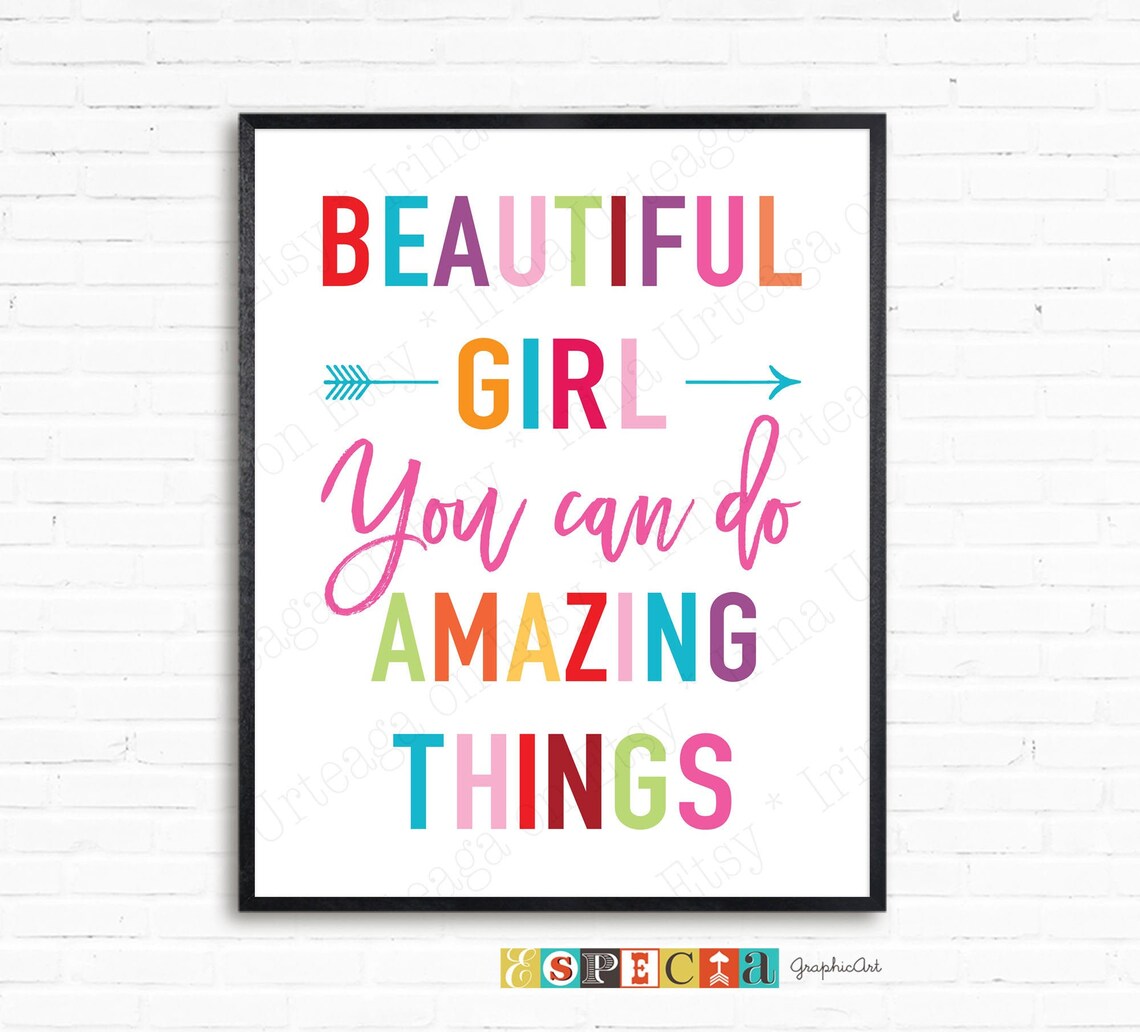 You Can Do Amazing Things PRINTABLE Wall Art, Inspirational Beautiful ...