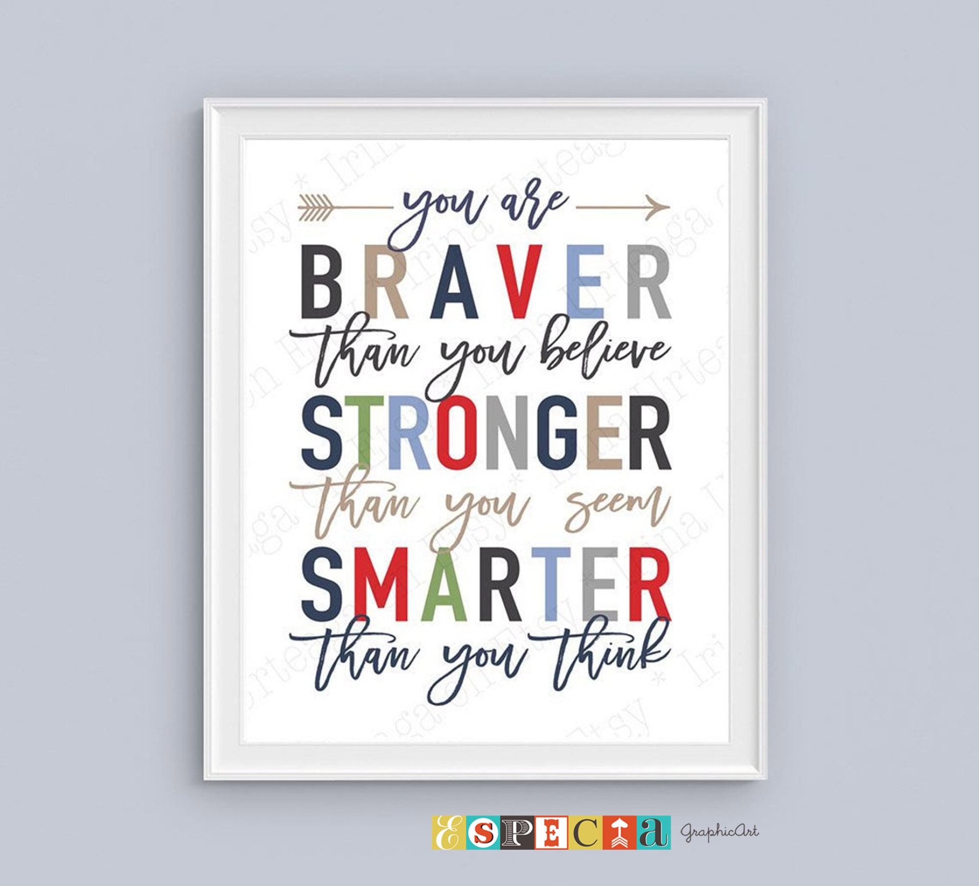 You Are BRAVER Than You Believe Inspirational Quote for DIY Kids ...