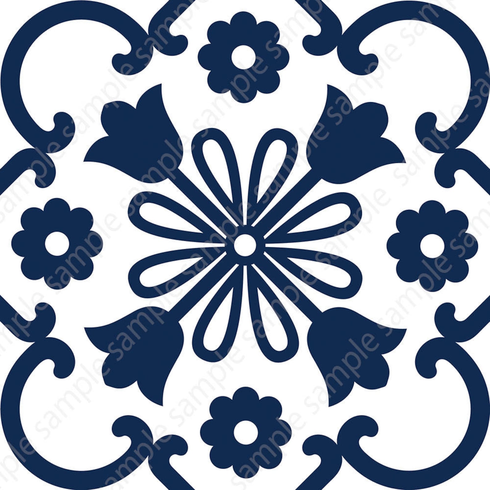 Mosaic Tile Wall Art PRINTABLE Set of 9 8x8 Decorative Tiles - Etsy