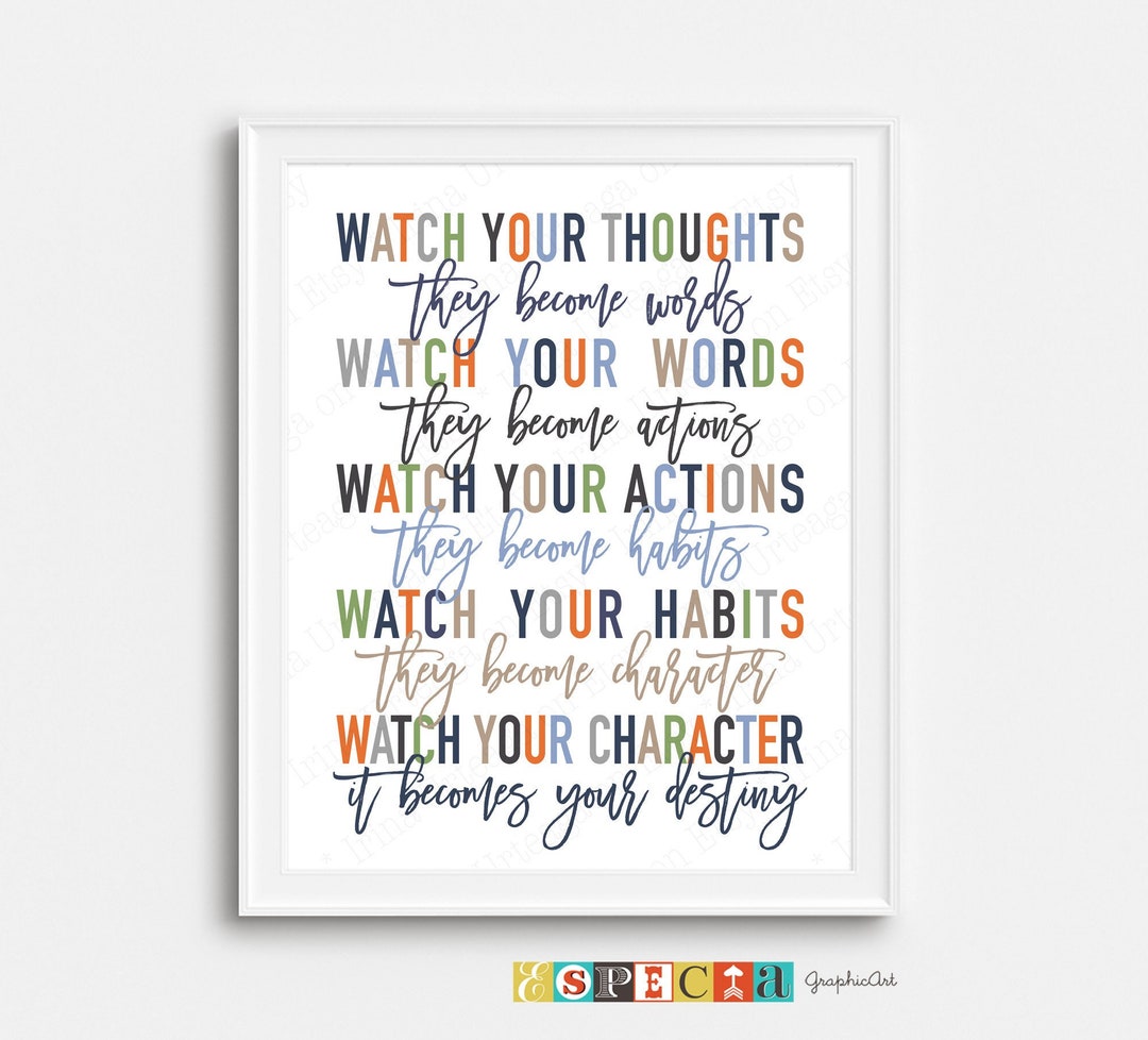Your Destiny Inspirational Quote Wall Art, Printable Poster Watch Your ...
