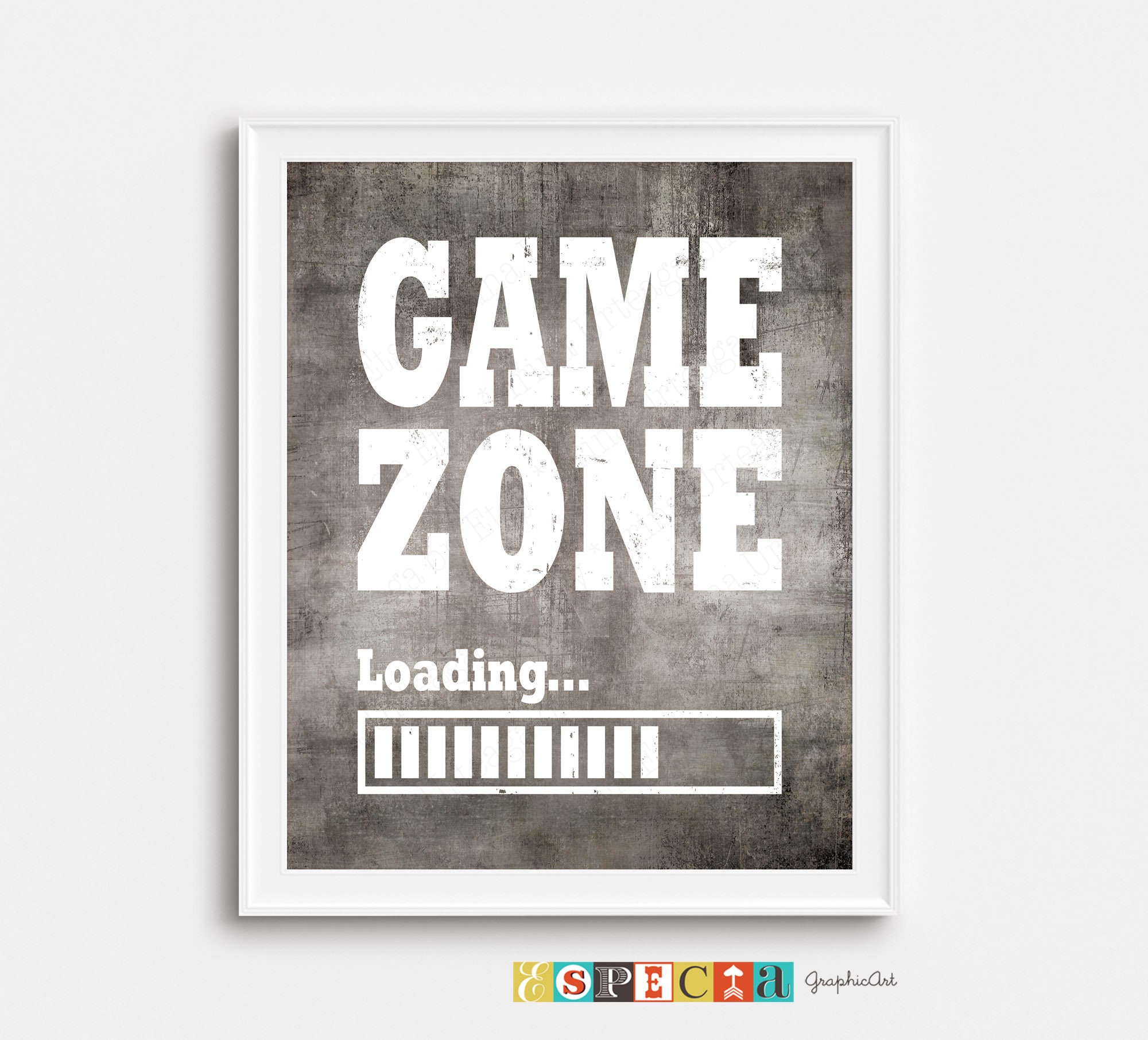 Game Zone Sign Printable Wall Art for Teen Boy Gaming Room | Etsy