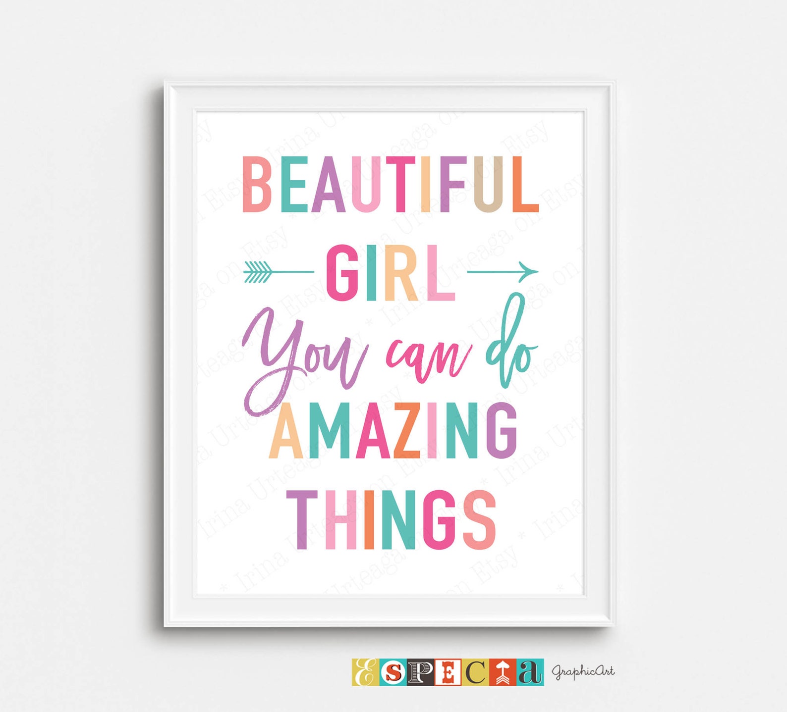 Beautiful Girl You Can Do Amazing Things PRINTABLE Poster for - Etsy