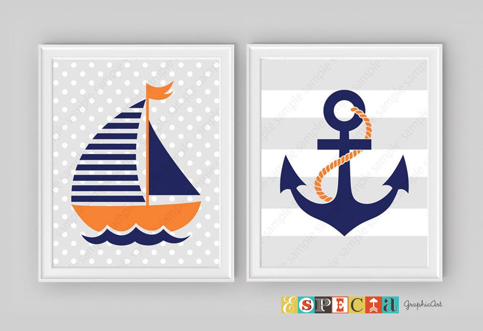 Printable Nautical Wall Art for Kids Nursery Play Room or - Etsy