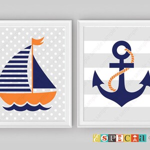 Printable Nautical Wall Art for Kids Nursery, Play Room or Bedroom ...